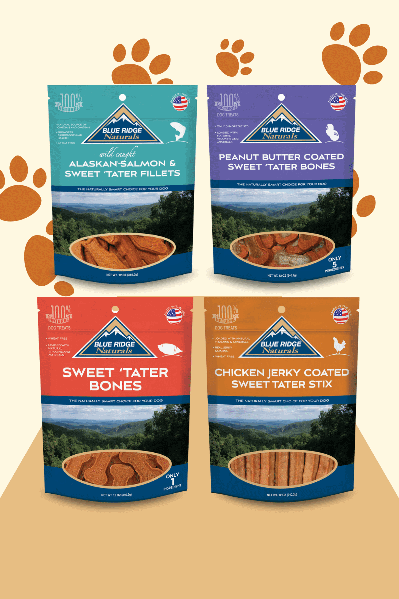 Sweet Potato Sampler - 4 bags of treats – Blue Ridge Naturals