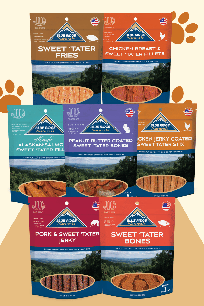 Sweet Potato Super Sampler - 7 bags of treats – Blue Ridge Naturals